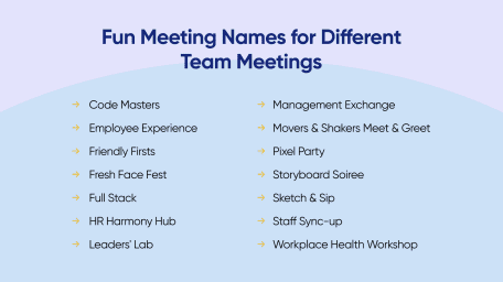 400+ Catchy Meeting Names To Boost Employee Engagement